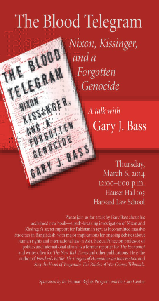 Tomorrow, March 6: "The Blood Telegram: Nixon, Kissinger, and a ...