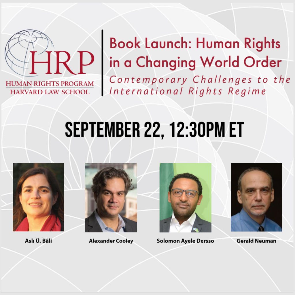 Book Launch: Reclaiming Human Rights in a Changing World Order ...
